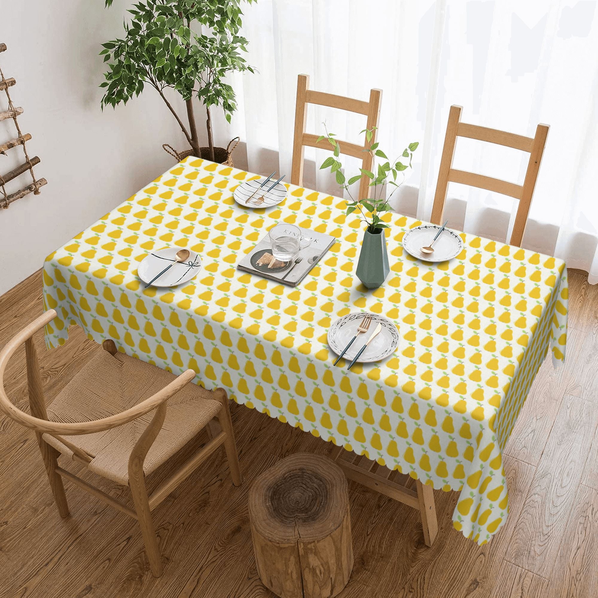 XMXY Table Cloth Rectangle Table, Fall Harvest Yellow Pears Dining ...