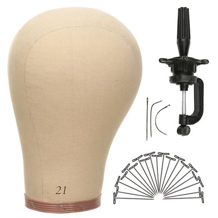 Wig Head Cork Canvas Block Head Wigs&display Styling Manikin Head Wig ...