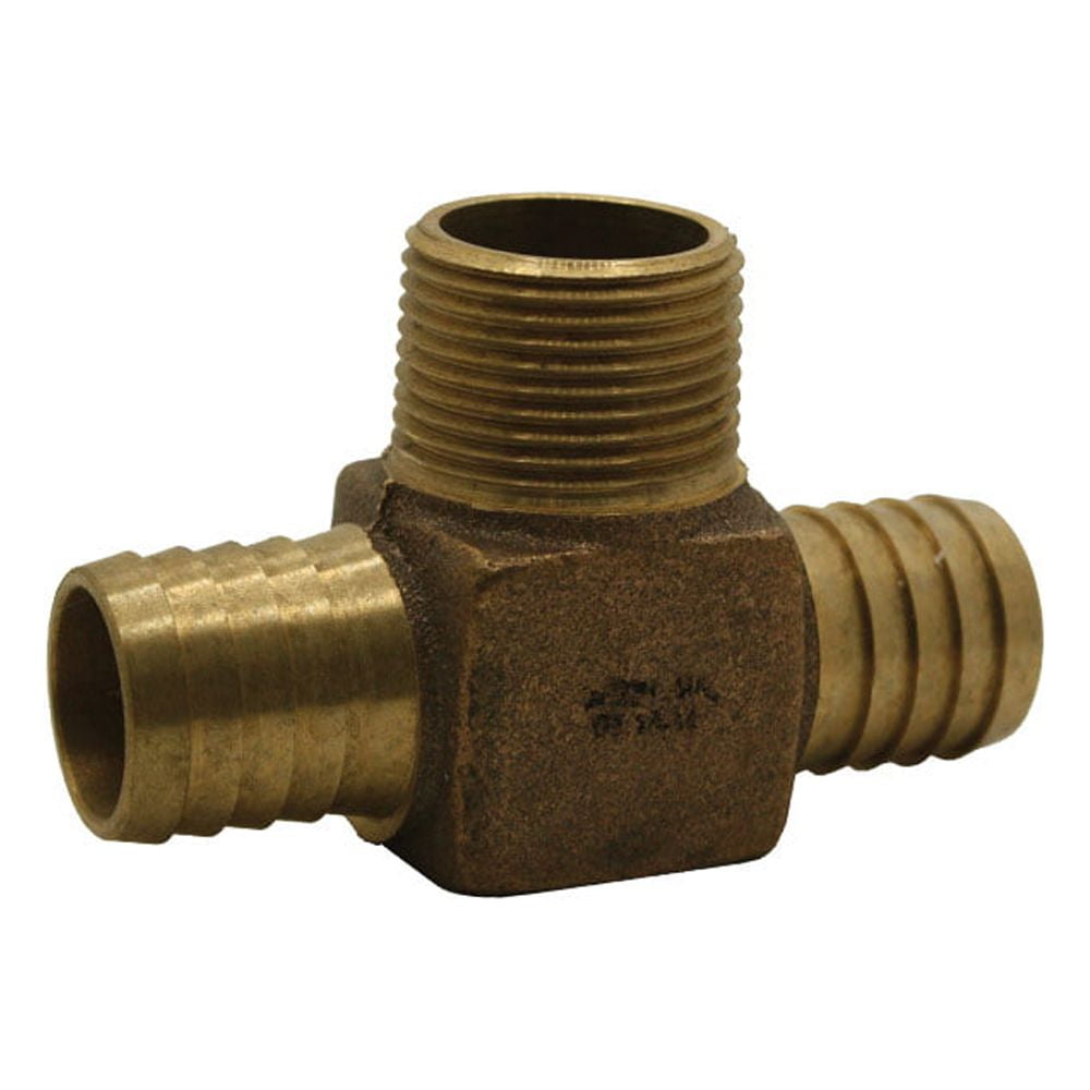 Thrifco 6522137 1 Inch Insert x 1 Inch Insert x 3/4 Inch MIP Brass ...