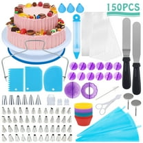 Wilton W80009 Cake Decorating Set with Piping Tips, Navy Blue & Gold ...