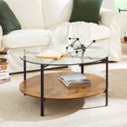 Flash Furniture Astoria Collection Round Coffee Table - Modern Clear ...