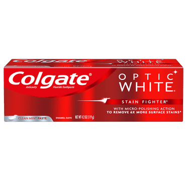 Colgate Optic White Whitening Toothpaste, Sparkling White - 5 ounce (2 ...