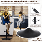 Waleaf Modern Adjustable Bar Stools Set of 2, Faux Leather Upholstered ...