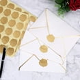 TETOU Gold Embossed Adhesive Heart Envelope Seals, 300pcs for Wedding ...