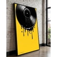 Affixzi Melting Vinyl Record Art Print, Yellow Pop Art Poster ...