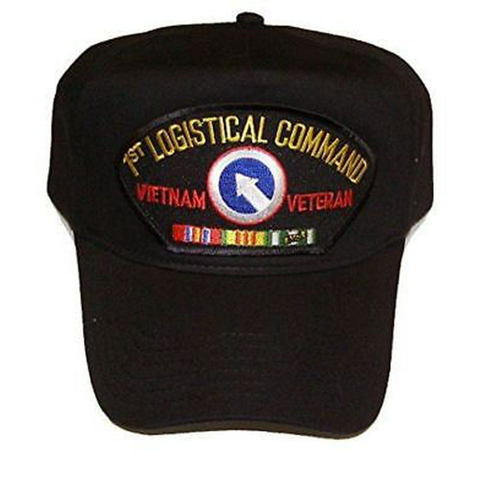 US ARMY FIRST 1ST LOGISTICAL COMMAND VIETNAM VETERAN HAT CAP W/ RIBBONS ...