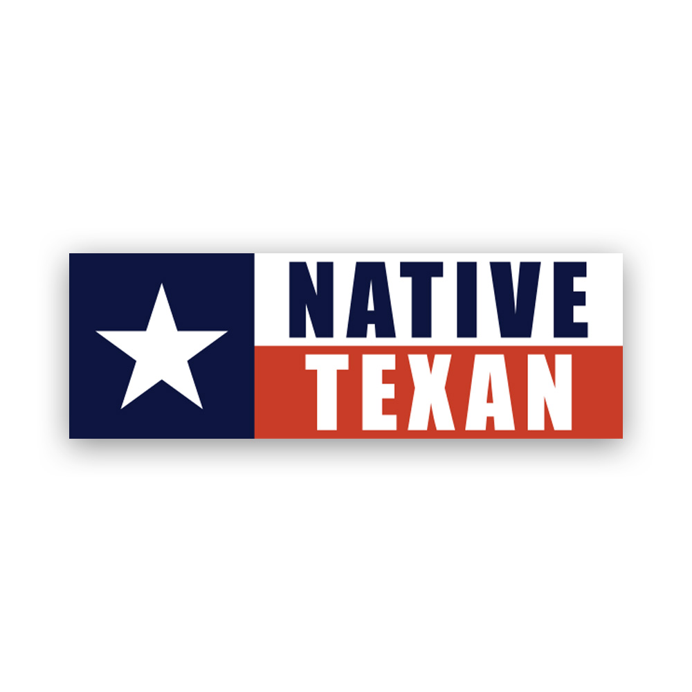 Native Texan Sticker Decal - Self Adhesive Vinyl - Weatherproof - Made ...