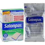 Salonpas 2 Pack Small Pain Relief Patches, 60 Per Box, Works For 8 ...