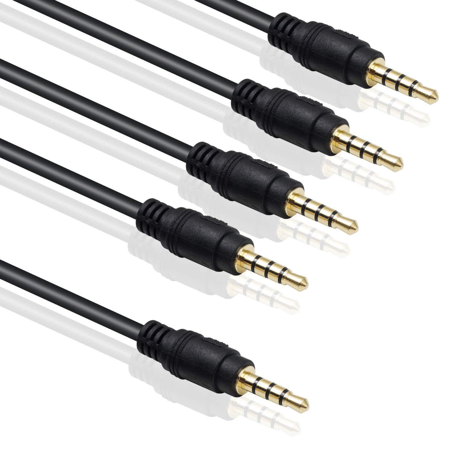 Poyiccot 3.5mm TRRS Splitter Cable, 3.5mm AUX Cable 4 Pole 3.5mm Male ...