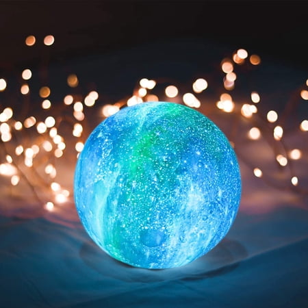 Moon Lamp, 3D Printed 16 Colors LED Moon Light Lamp with Stand & Remote ...