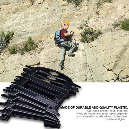 Ymiko Paracord Winder Rope, Tough Flexible Bobbins Rope Black Heat ...