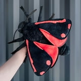 Realistic Cinnabar Moth Stuffed Animal,Soft Moth Plush Toy, Lifelike ...
