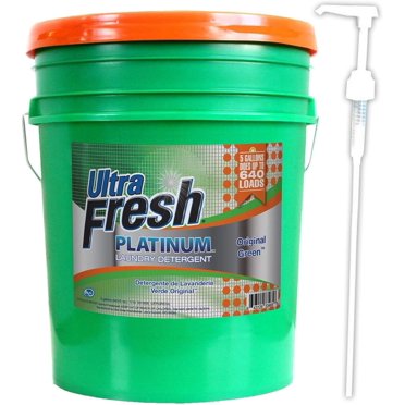 Ultra Fresh 6X Platinum, Original Blue 5 Gallon Laundry Detergent ...