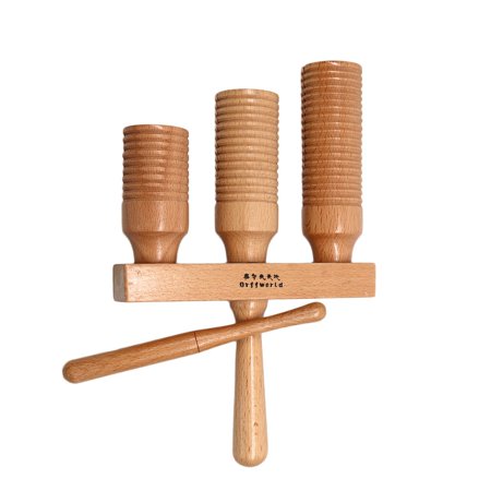 Beech Wood Three Sound Tube High Middle Low Tone Wooden Crow Musical ...