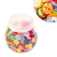 FRCOLOR Colorful Resin Buttons for DIY Crafts Assorted Color Smooth and ...