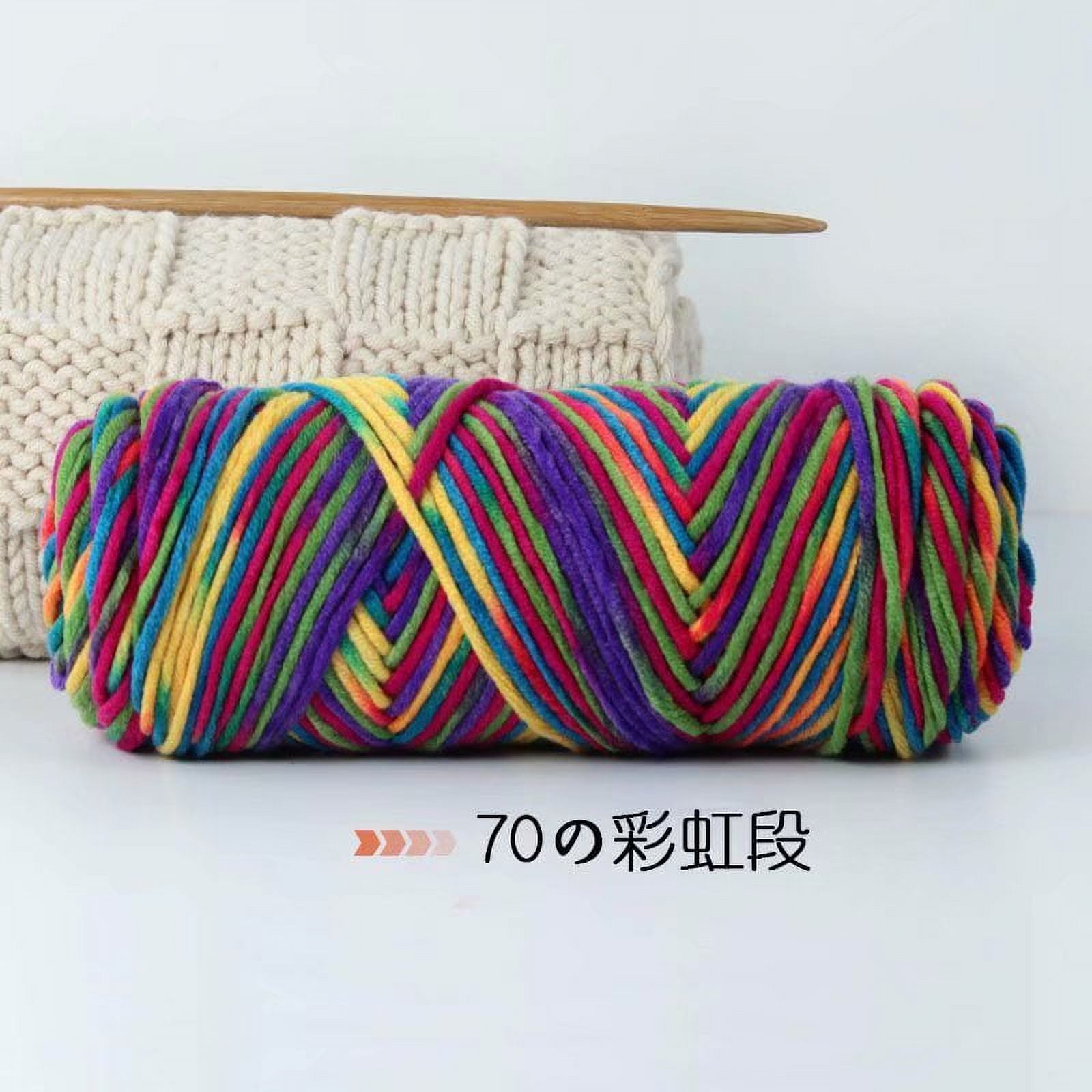 Granjero Gordo Hilo de lana teñido a mano para tejer y crochet, hilo de ...