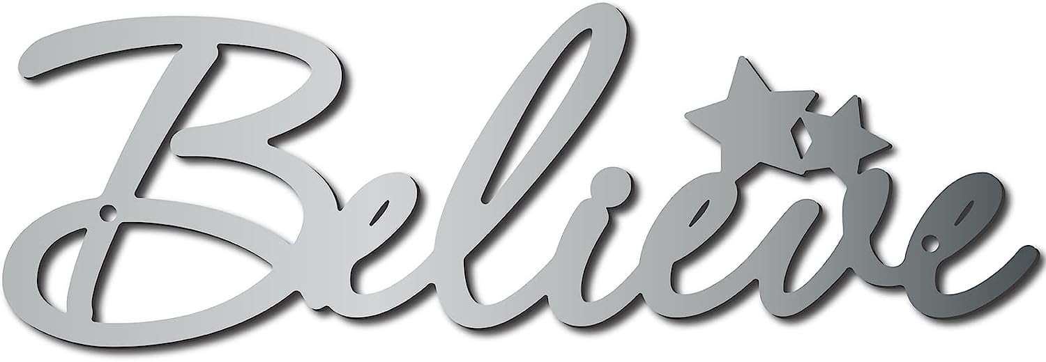 1set Believe Metal Sign Wall Art Decor Rustic Letter Signs Hanging Word ...