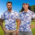 Aplkyhs Matching Golf Shirts for Couple Tropical Palm Tree Breathable ...