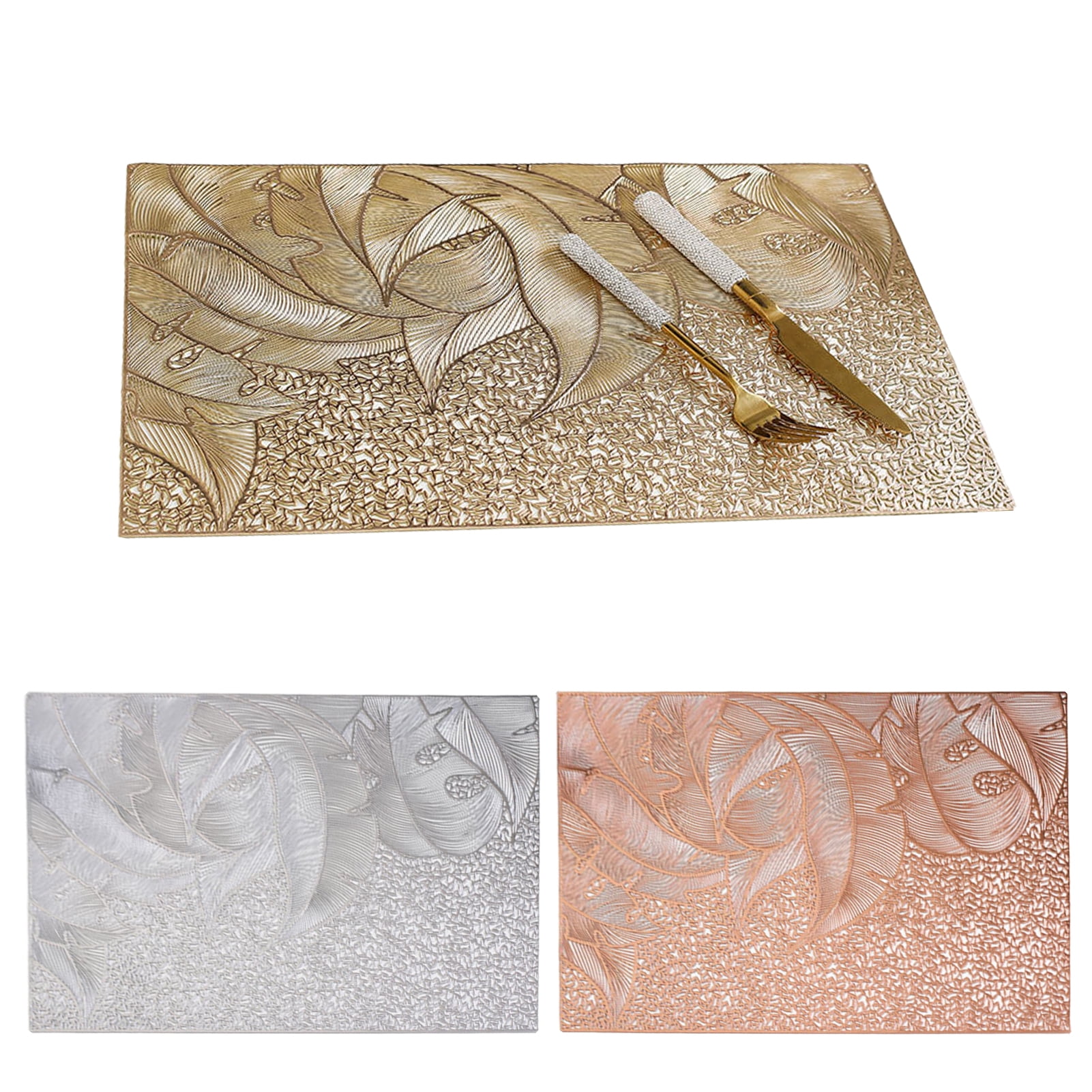 Click here for Unbranded Placemats Gold Metallic Hollow Out Recta... prices