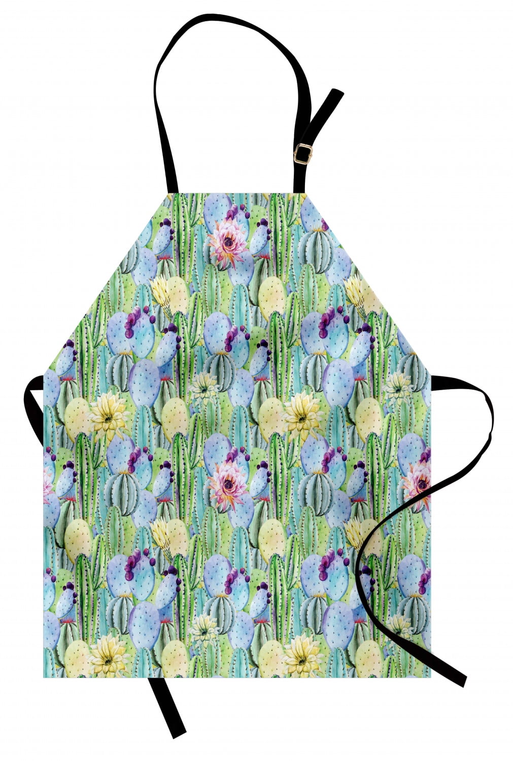 Cactus Apron Types of Cactus Plant Pattern with Flowers and Buds Fruits ...