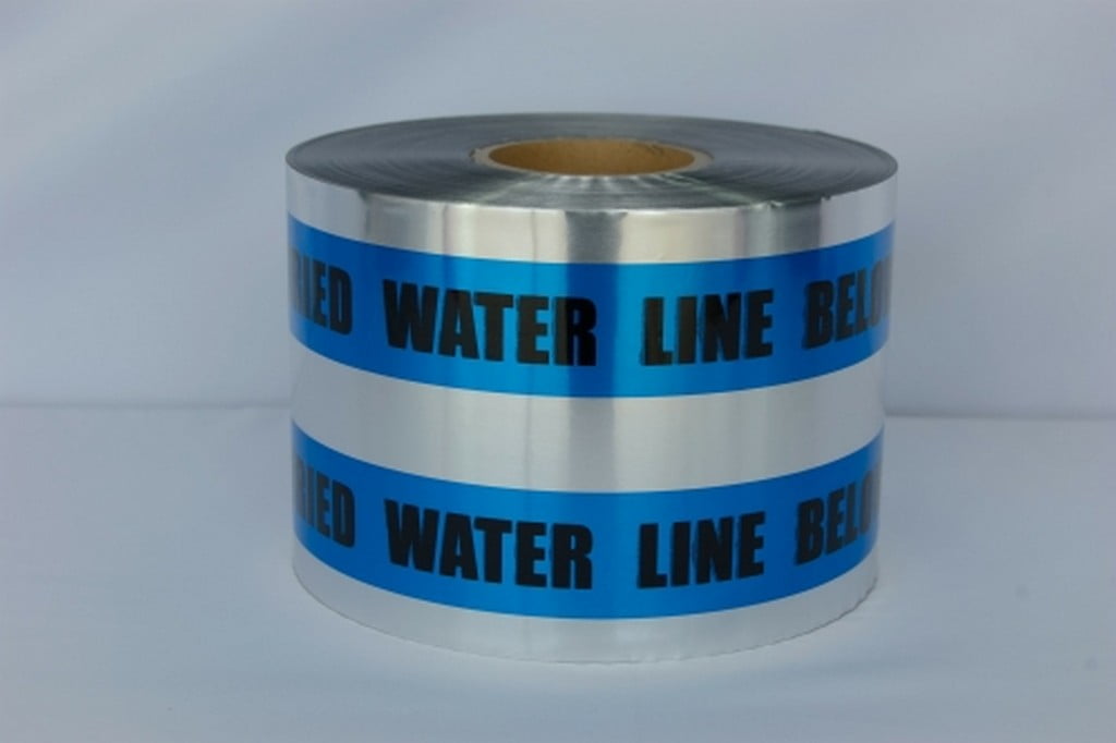 Detectable Underground Tape - Caution Buried Water Line Below - 6" X ...