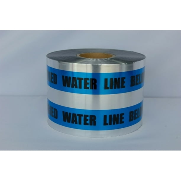 Detectable Underground Tape - Caution Buried Water Line Below - 6" X ...