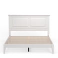 Cottage Style Solid Wood Platform Bed in Queen - Gloss White - Walmart.com