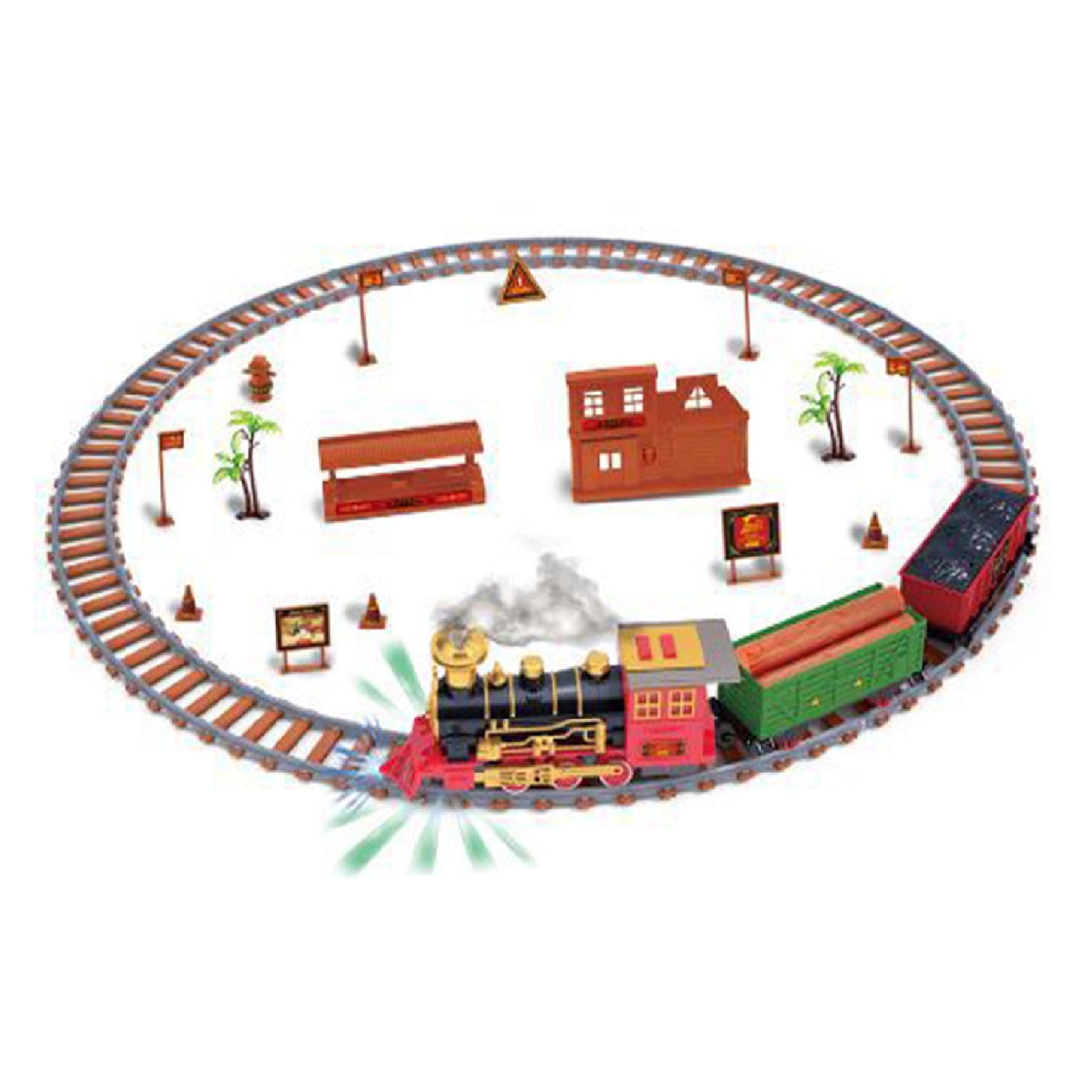 Buy Wetopw Toy Train Set With Lights And Sounds Steam Smoke Christmas ...