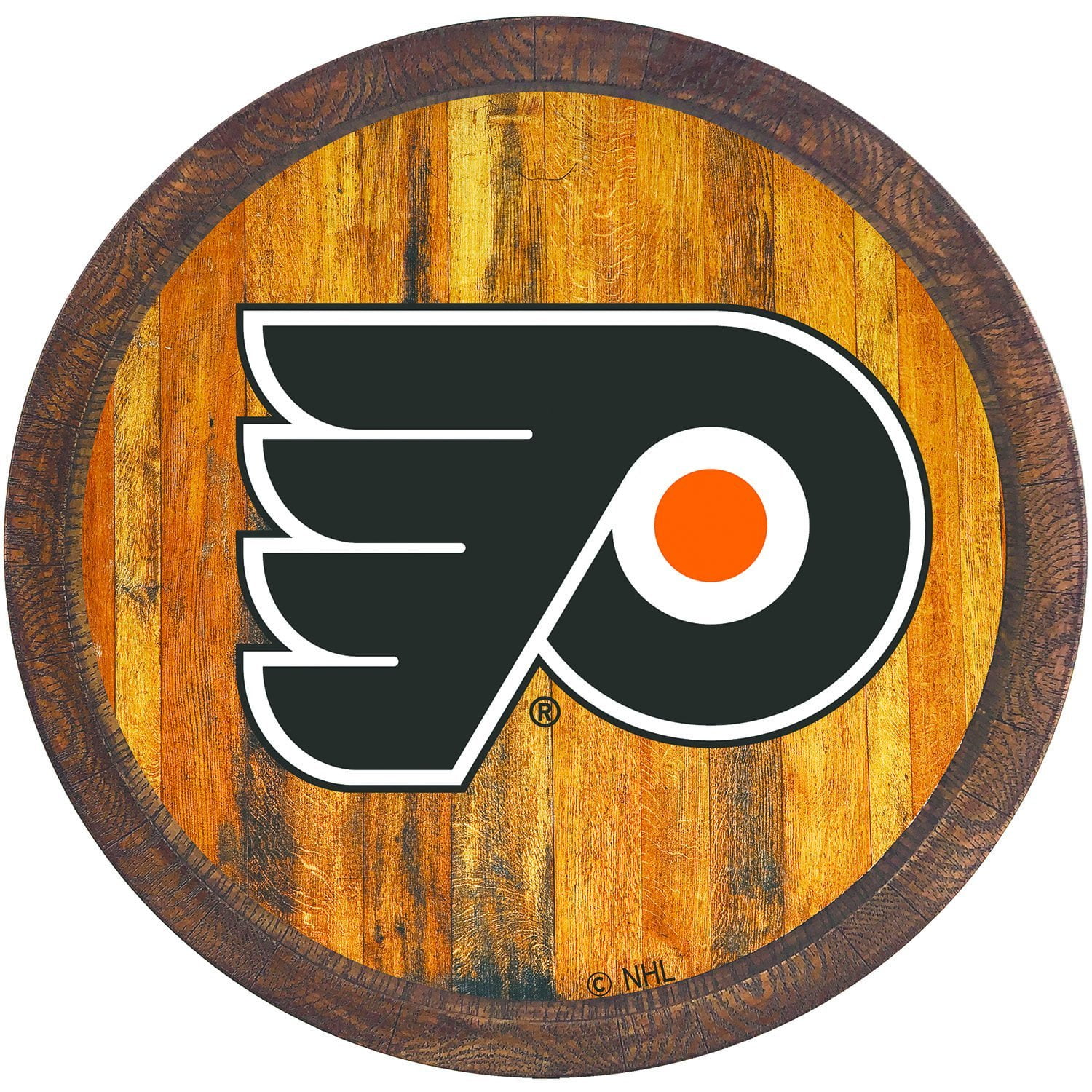 Philadelphia Flyers 21'' x 21'' Color Logo Faux Barrel Top Sign ...