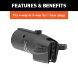 Curt Manufacturing Cur57004 7-Way Led to 4Way or 5Way Flat Adapter ...