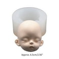 JZROCKER 3D Doll Head Baby Face Silicone Mold Handmade Soap Clay ...
