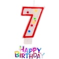 Glitter Number 7 Birthday Candle & Happy Birthday Cake Topper - Walmart.com