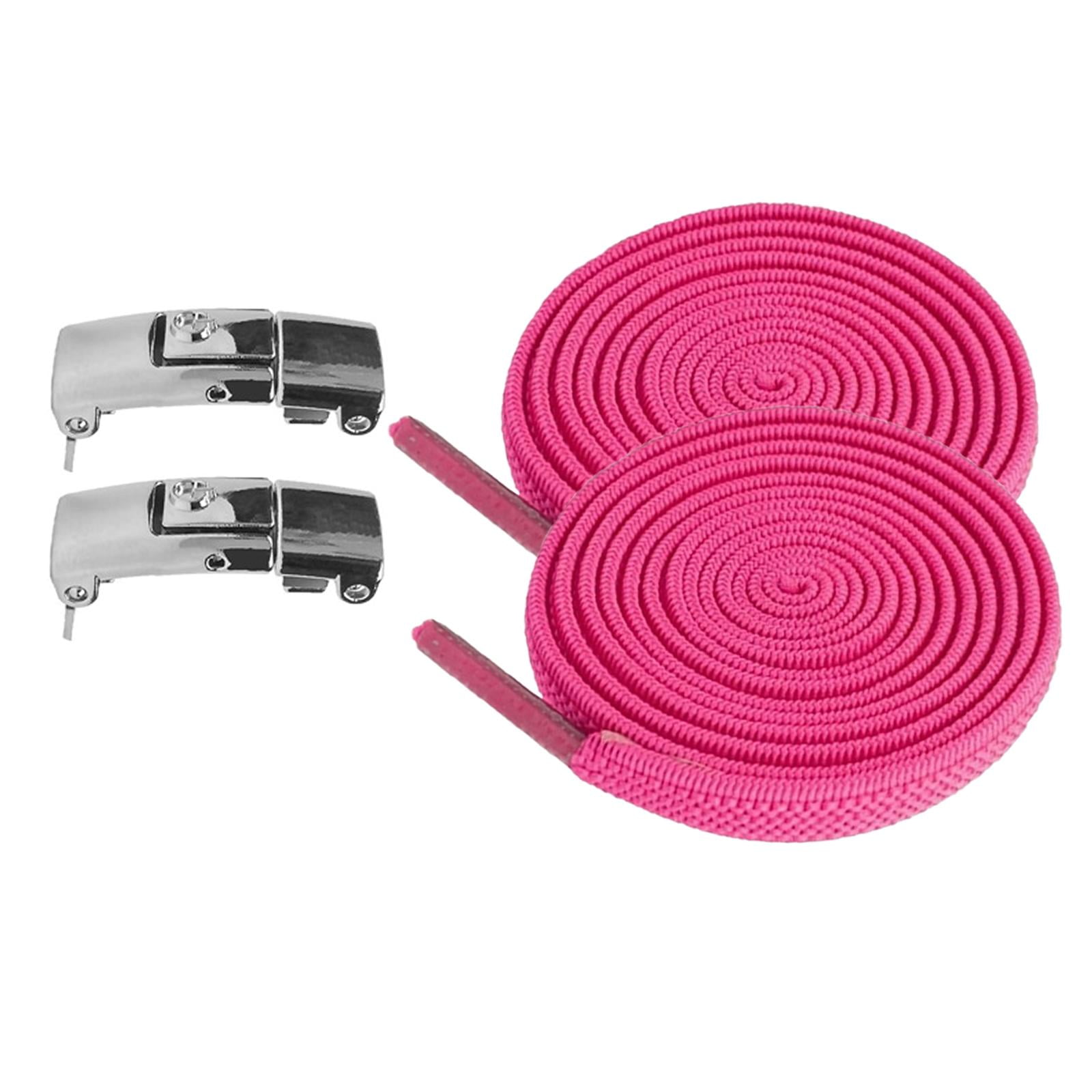 Locking Shoe Sneakers Runners Flat Adults quickly lock Rose Red ...