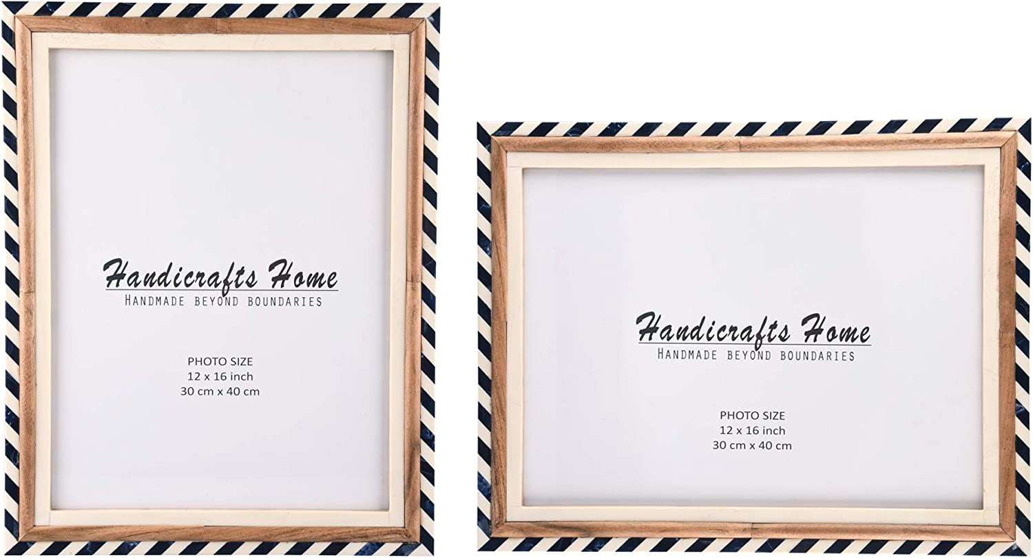 12x16 Blue & White Photo Frames Set of 2 Poster Document & Certificate ...