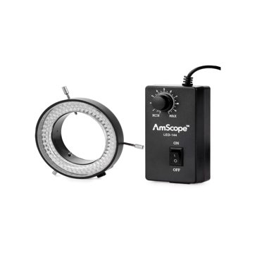 AmScope 60-LED Microscope Ring Light Illuminator with Adapter and ...
