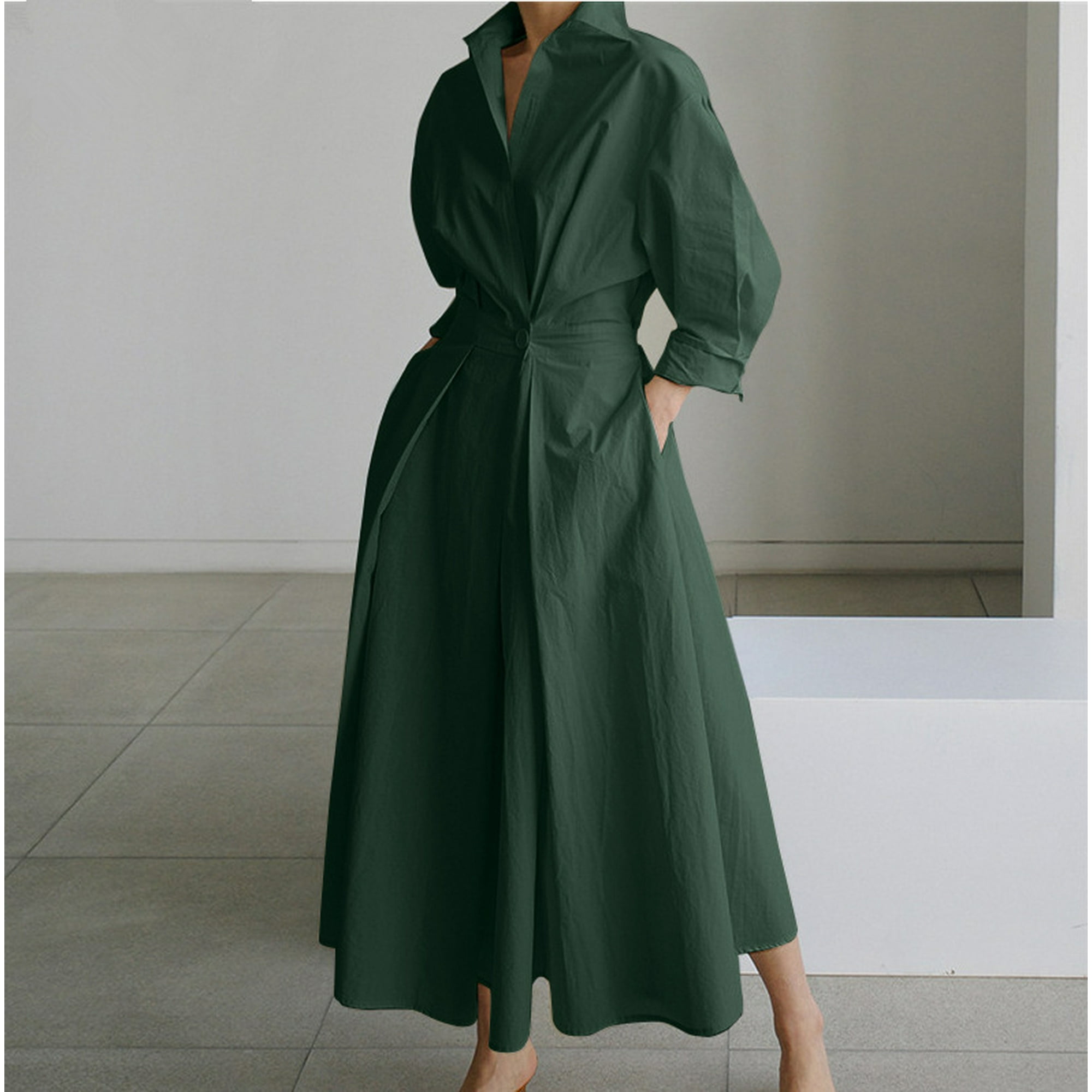 Click here for Gupgi Women Plus Size Long Shirt Dresses Long Slee... prices