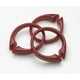 Ruby Red Set of 12 Easy-to-Use Plastic Snap On Shower Curtain Rings ...