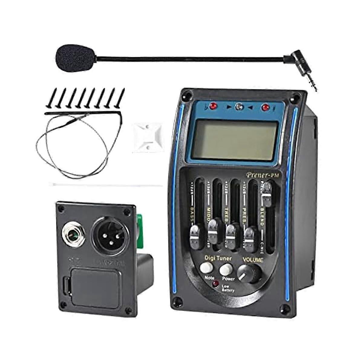 Pastilla para guitarra acústica, ecualizador de 5 bandas ...