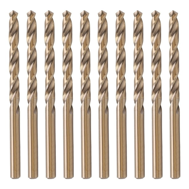 Juego de brocas helicoidales brocas de acero 10 Uds brocas helicoidales HSS vástago recto brocas ...