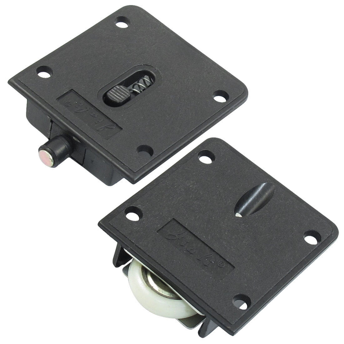 Uxcell Wardrobe Mount Replacement Plastic Frame Sliding Door Roller Set ...