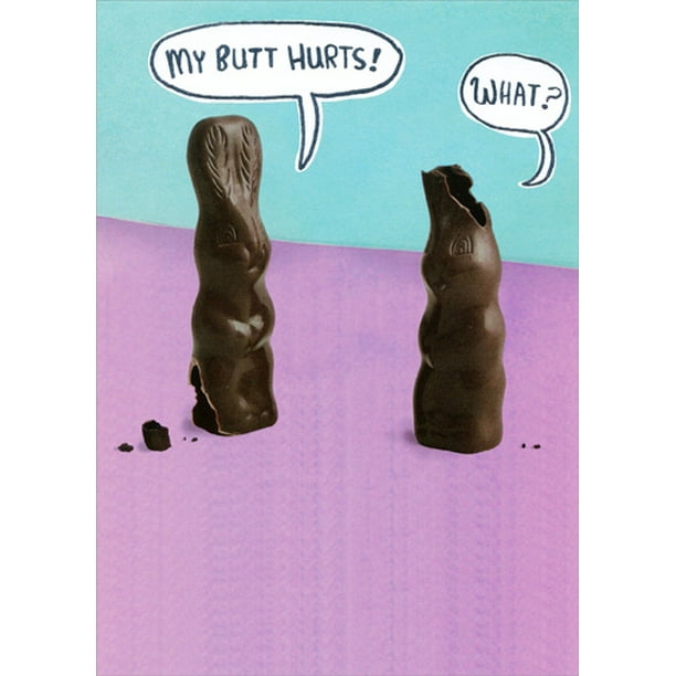 Recycled Paper Greetings My Butt Hurts Funny Easter Card - Walmart.com ...