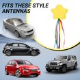 Yellow Star Car Antenna Topper - Auto Antenna Ball Exterior Decor Car ...