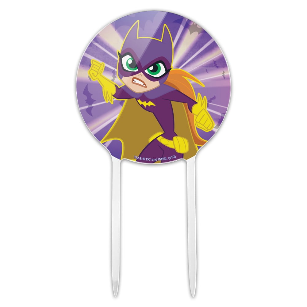 Acrylic DC Super Hero Girls Batgirl Cake Topper Party Decoration for ...