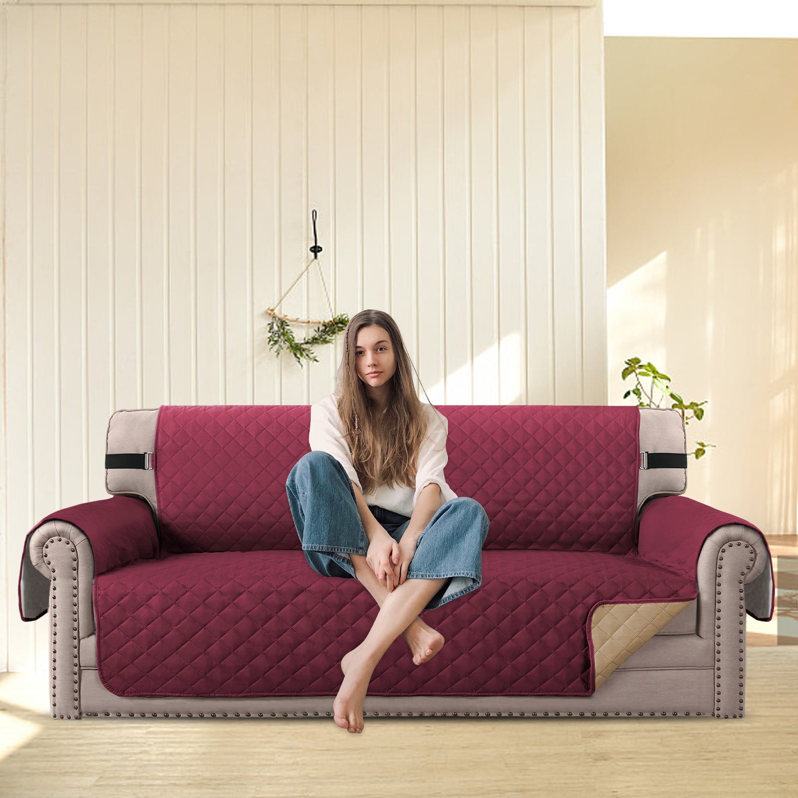 Click here for Eqwljwe Summer Savings!reversible Quilted Sofa Cov... prices