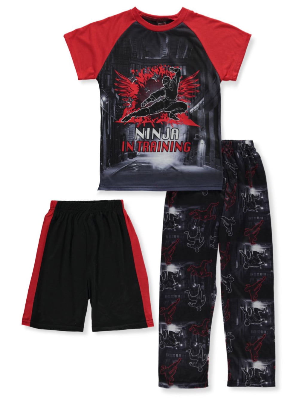 Quad Seven Boys' 2-Piece Ninja Pajamas Set - red/multi, 16 - 18 ...
