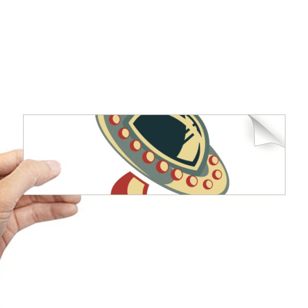 Universe Alien Monster UFO Rectangle Bumper Sticker Notebook Window ...