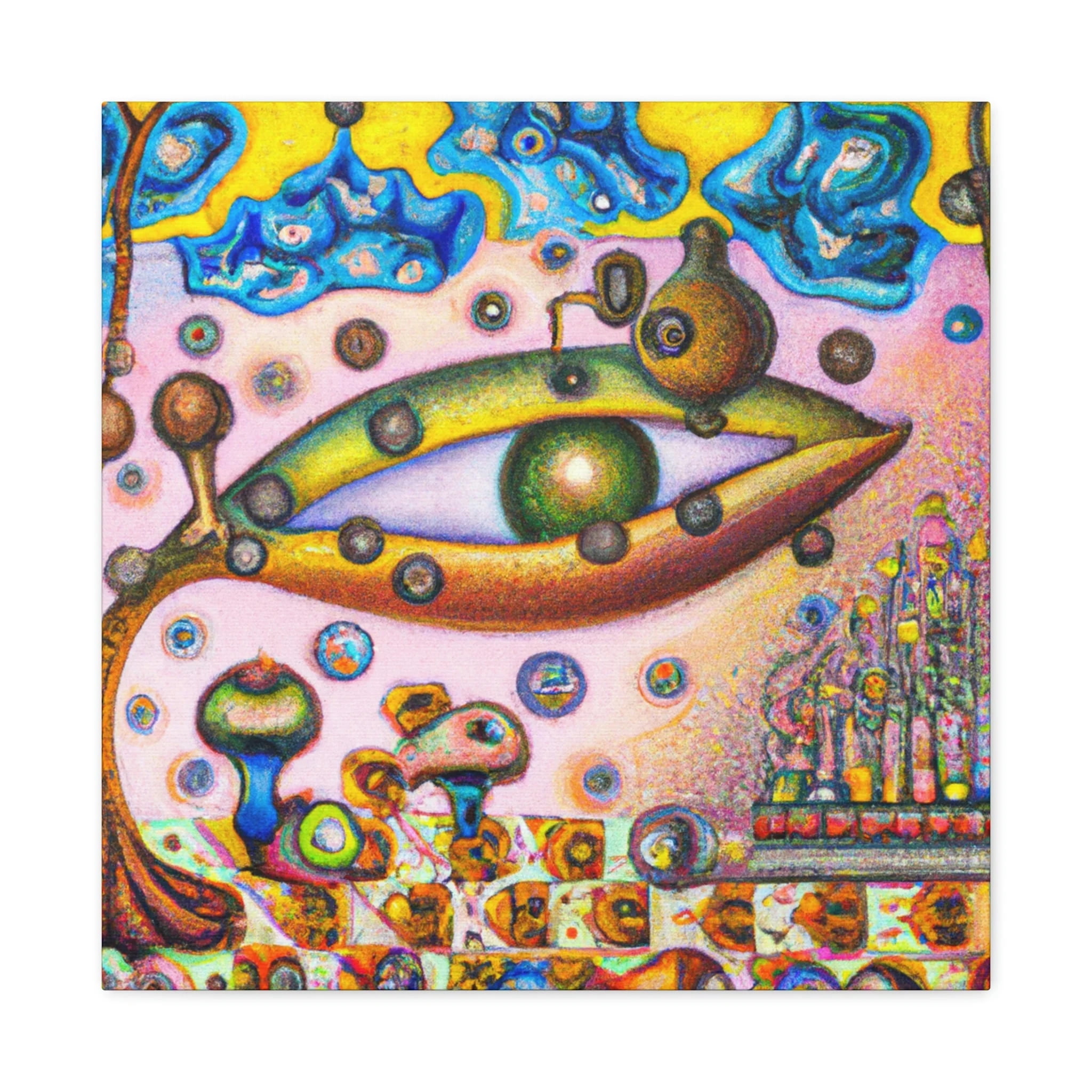 Surreal Pointillist Dream - Canvas - Walmart.com