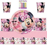 Party City Minnie Mouse Forever Tableware for 16 Guests, Disney Plates ...
