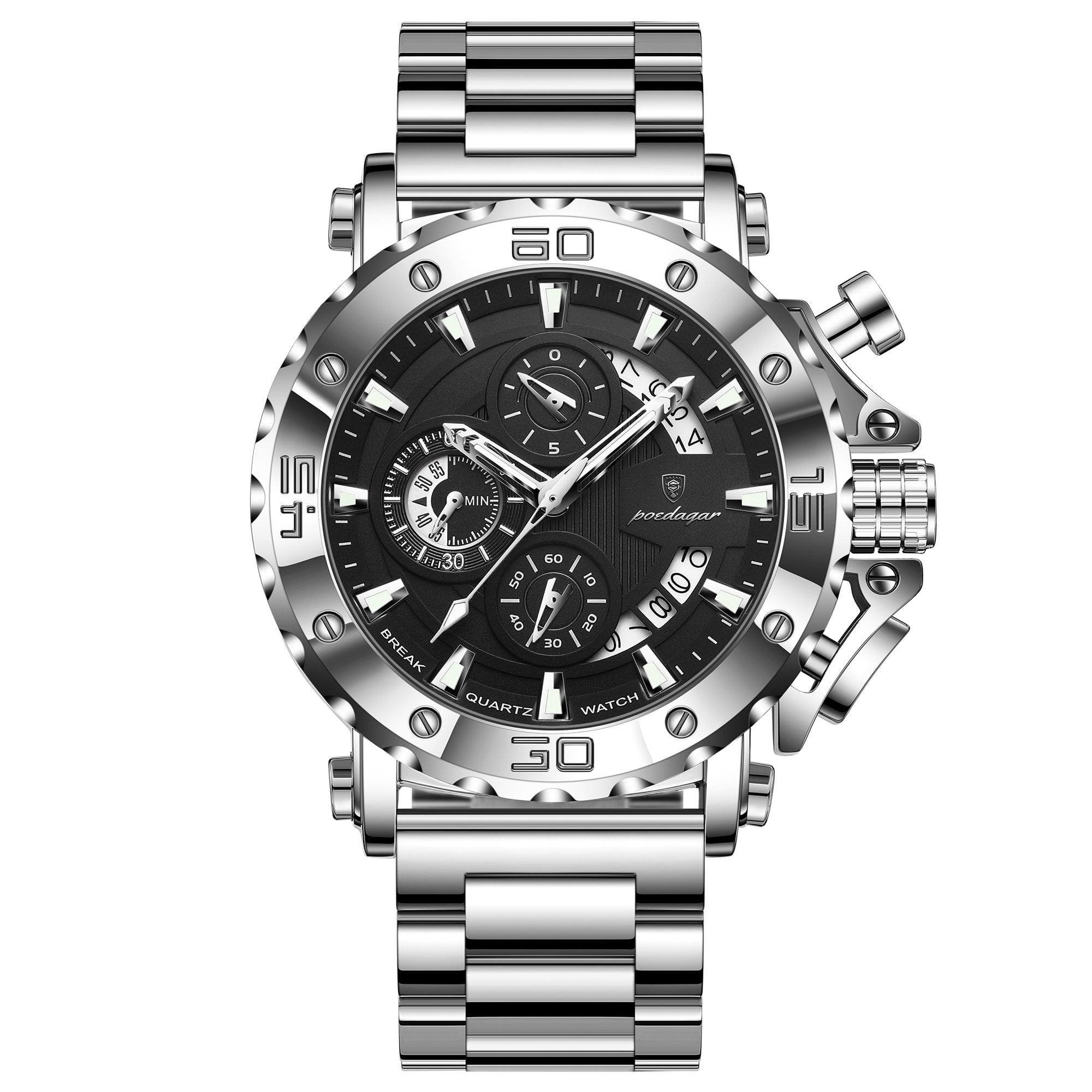 Click here for Poedagar Luxury Stainless Steel Calendar Luminous... prices