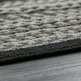 Mainstays Apollo Striped Indoor Polypropylene Area Rug, Black, 17.4" x ...